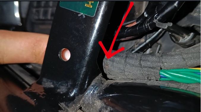 High Beam fuse keeps blowing. Wire harness chafing against Chassis ...